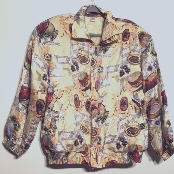 FUDA | Jackets & Coats | Vintage Fuda International Womens Silk Bomber ...